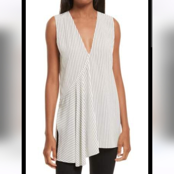 Theory | Tops | Theory Fluid Pinstripe Silk Top | Poshmark